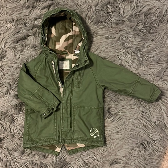 Zara | Jackets & Coats | Zara Baby Outerwear Jacket Military Green Army ...
